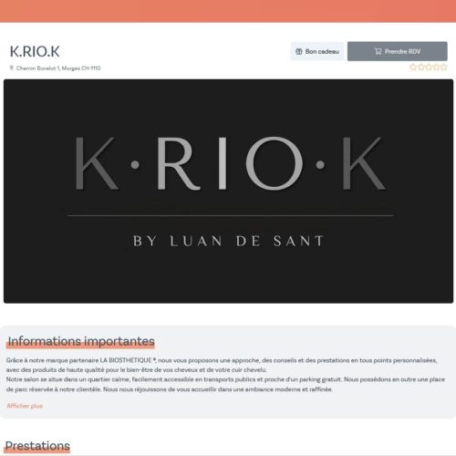 Réservez votre rendez-vous dès maintenant ! | K·RIO·K | BLOG